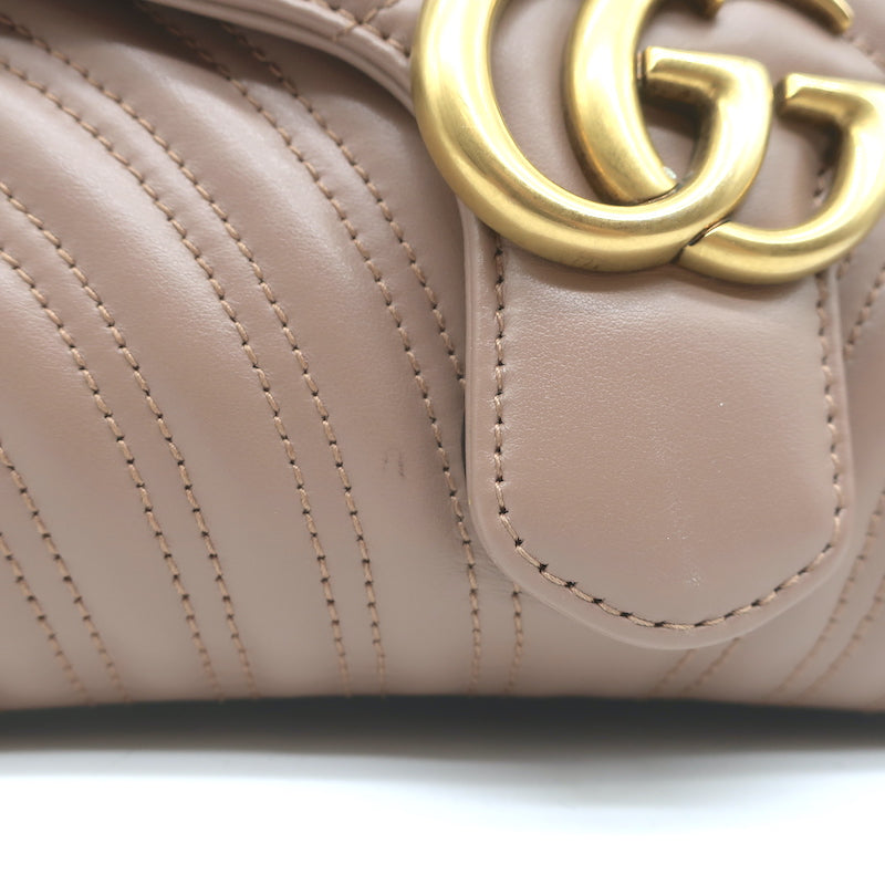 Gucci GG Marmont Large Clutch Bag Porcelain Rose Matelasse Leather ...