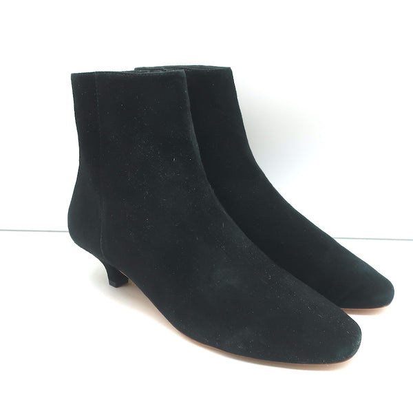 Doen Anouk Ankle Boots Black Suede Size 37.5 Kitten Heel Booties NEW ...